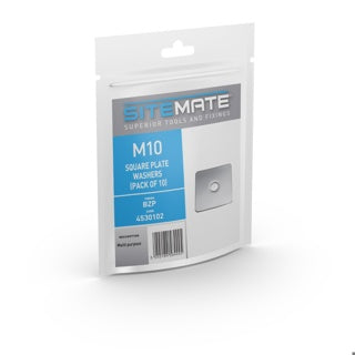 M10 Square Plate Washers - 2x2'' (50mm x 50mm) (Pack Of 10)